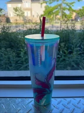 Art | New Starbucks Mermaid Siren Pink Aqua Stars Iridescent Cold Cup ...